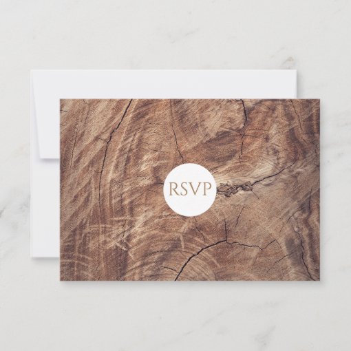 Rustic Wood Wedding RSVP Cards | Zazzle