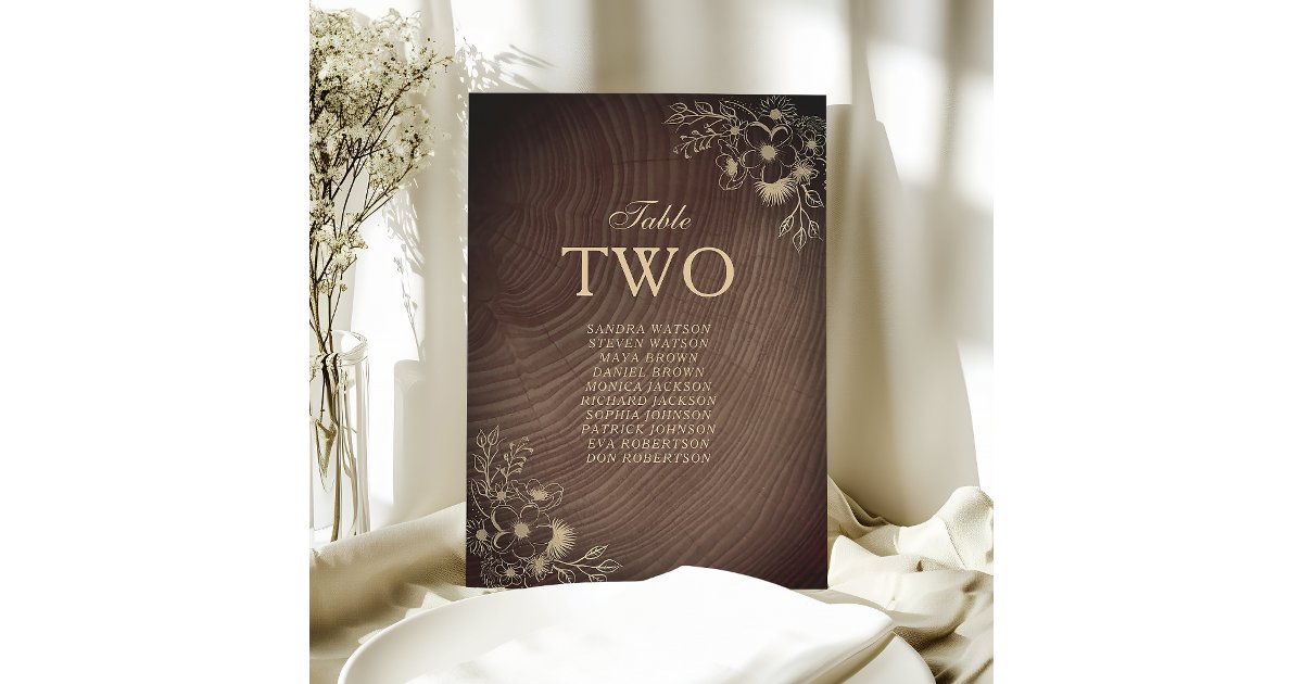 Rustic Wood Wedding Seating Chart | Zazzle