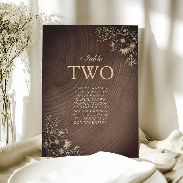 Rustic Wood Wedding Seating Chart | Zazzle