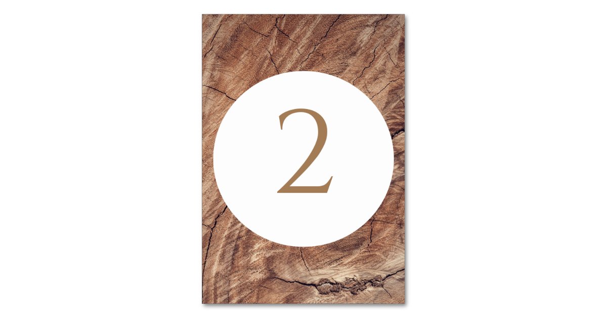 Rustic Wood Wedding Table Number | Zazzle