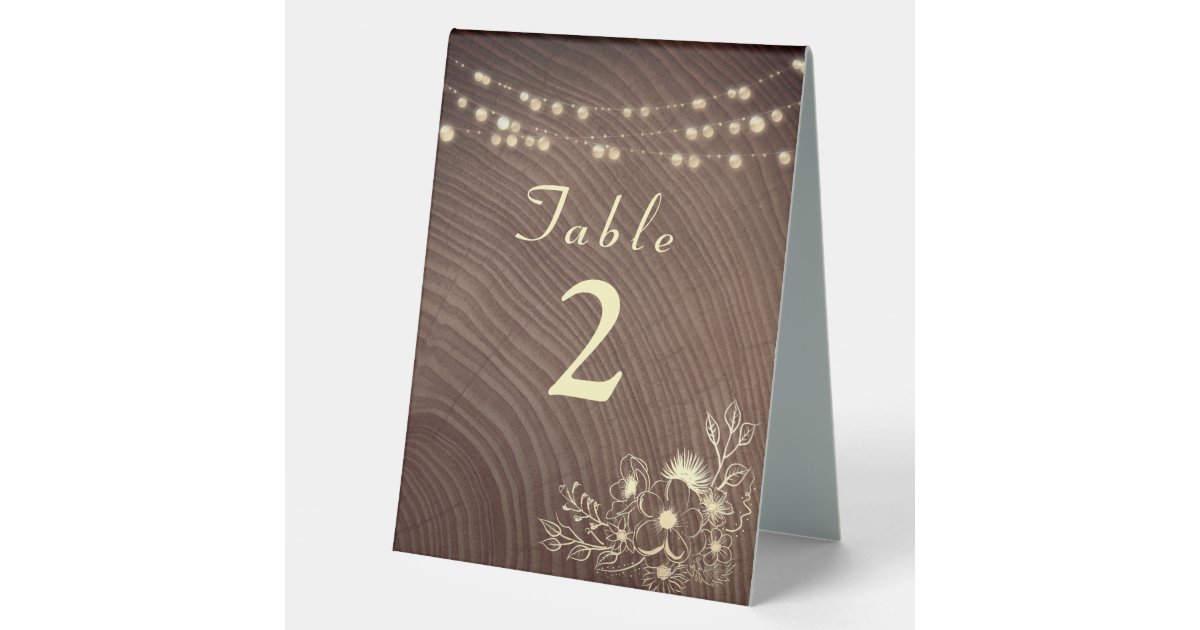 Rustic Wood Wedding Table Tent Sign | Zazzle