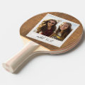 Rustic Wood with Square Photo Frame Ping Pong Paddle | Zazzle