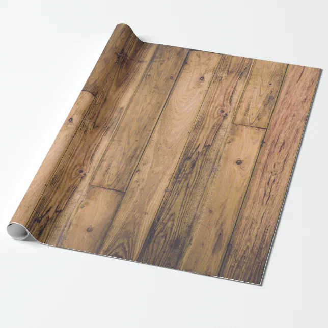 Rustic Wood Wooden Farmhouse Planks Barn Wrapping Paper | Zazzle