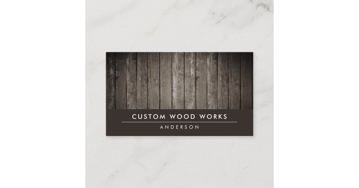 Rustic Wood - Woodwork Business Card | Zazzle
