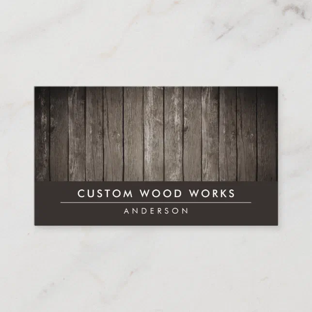 Rustic Wood - Woodwork Business Card | Zazzle