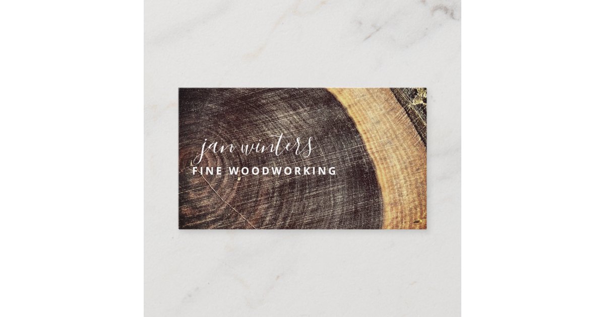 Rustic Wood Woodworker Business Card | Zazzle