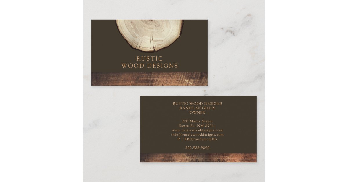 Rustic Wood Woodworker Carpenter Business Card | Zazzle