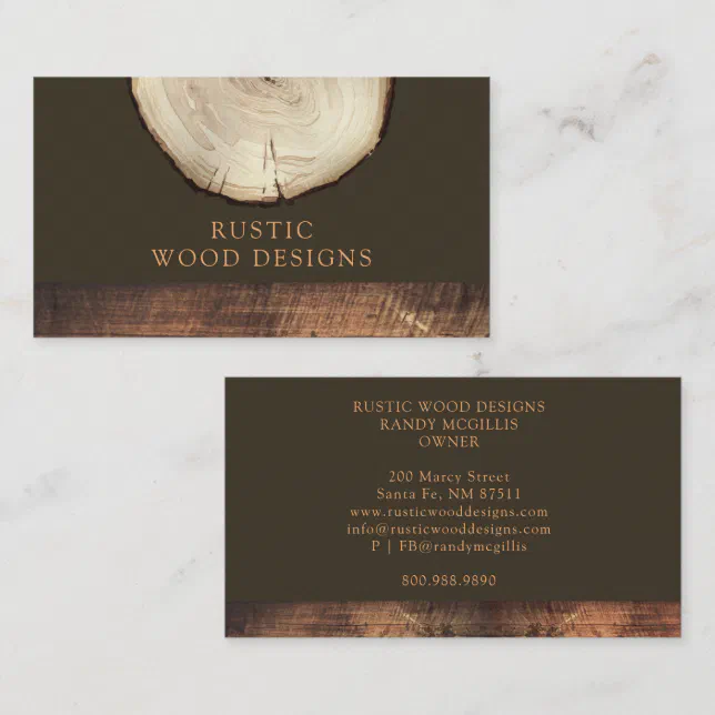 Rustic Wood Woodworker Carpenter Business Card | Zazzle