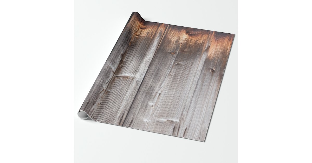 rustic wood wrapping paper | Zazzle