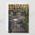 Rustic Wooden Barrel Grapes Wine Tasting Party Invitation | Zazzle