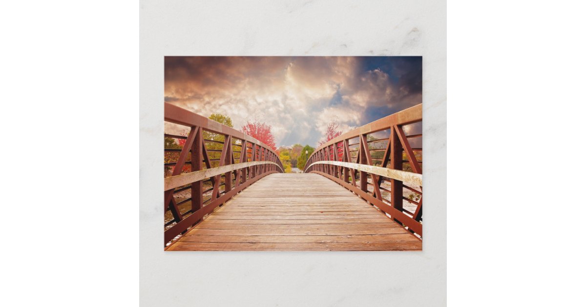 Rustic Wooden Bridge in the Country Postcard | Zazzle