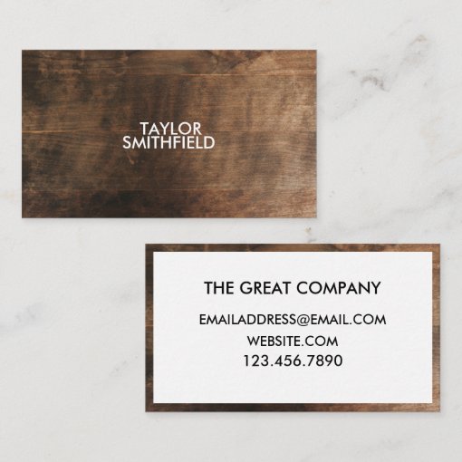 RUSTIC WOODEN BUSINESS CARD | Zazzle