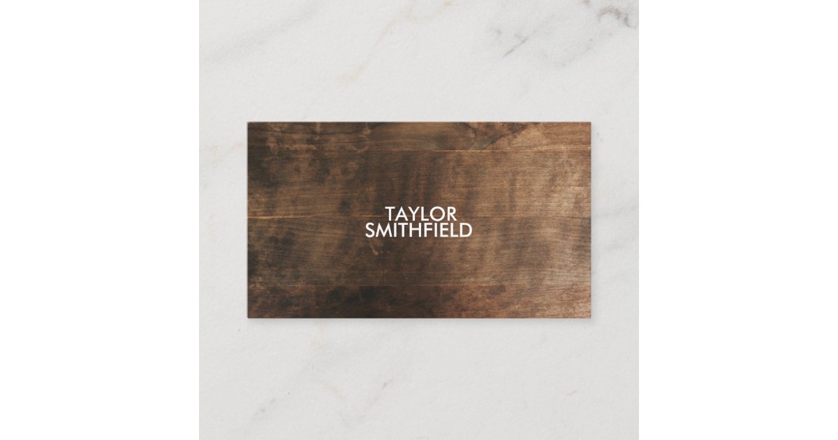 RUSTIC WOODEN BUSINESS CARD | Zazzle
