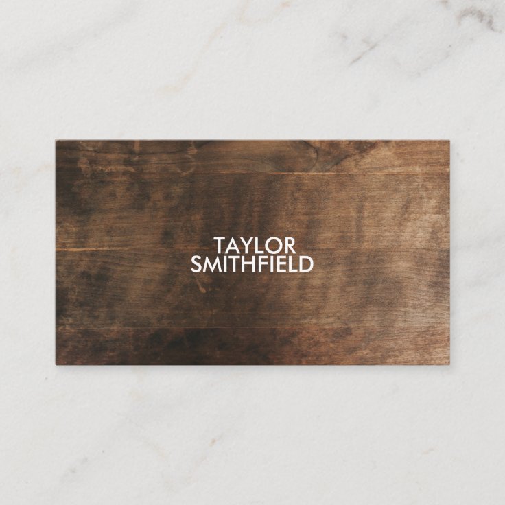 RUSTIC WOODEN BUSINESS CARD | Zazzle