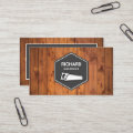 Rustic Wooden Flooring Custom Wood Works Carpenter Business Card | Zazzle