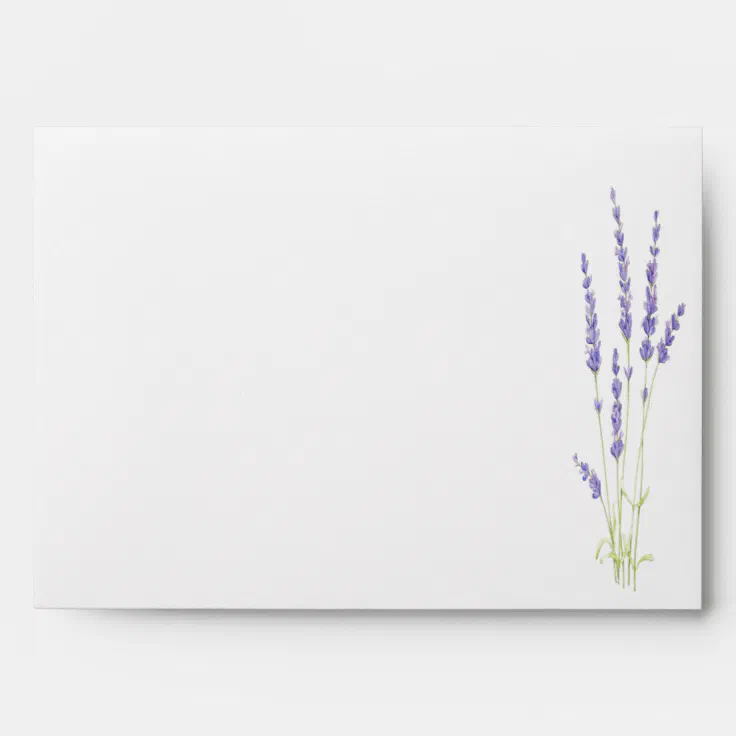 Rustic Wooden Lights Lavender Elegant Envelope | Zazzle