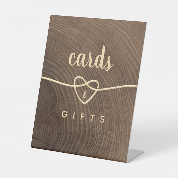 Rustic Wooden Wedding Tabletop Sign | Zazzle