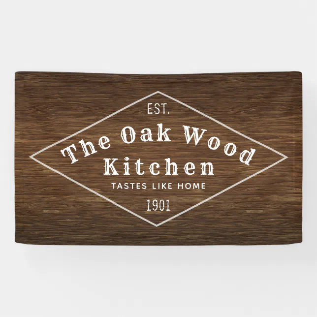 Rustic Woodgrain Banner | Zazzle