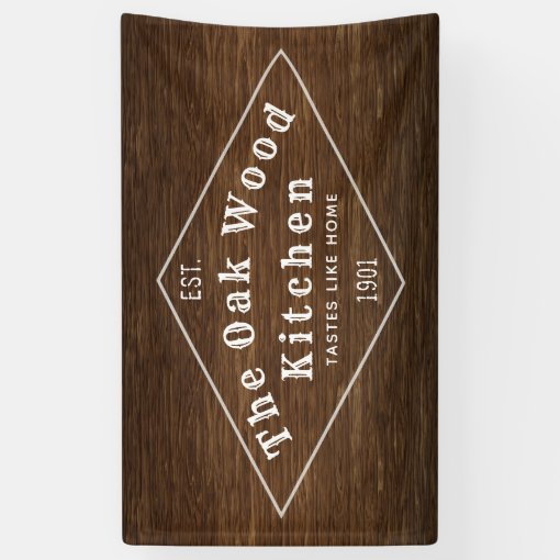 Rustic Woodgrain Banner | Zazzle
