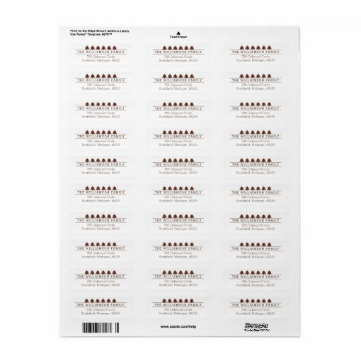 Rustic Woodgrain Outdoor Pine Tree Forest Family Label | Zazzle