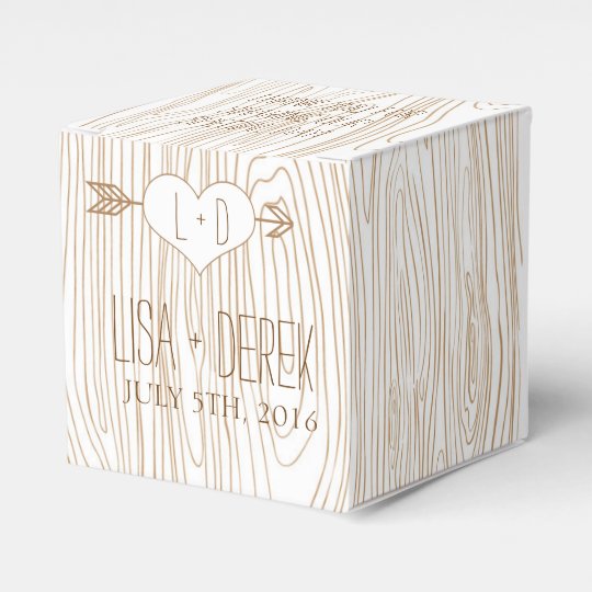 Rustic Woodgrain wedding favor box | Zazzle.com