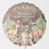 Rustic Woodland Animals Baby Shower Balloon | Zazzle
