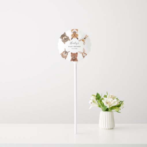 Rustic Woodland Animals Baby Shower Balloon | Zazzle