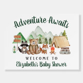 Rustic Woodland Animals Baby Shower Welcome Foam Board | Zazzle