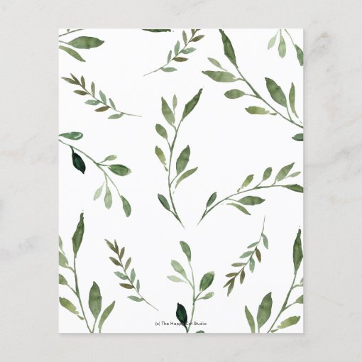 Rustic Woodland Animals Greenery Message Card | Zazzle
