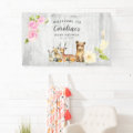 Rustic Woodland Baby Shower Welcome Banner | Zazzle