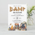 Rustic Woodland Camping Personalized Birthday Invitation | Zazzle
