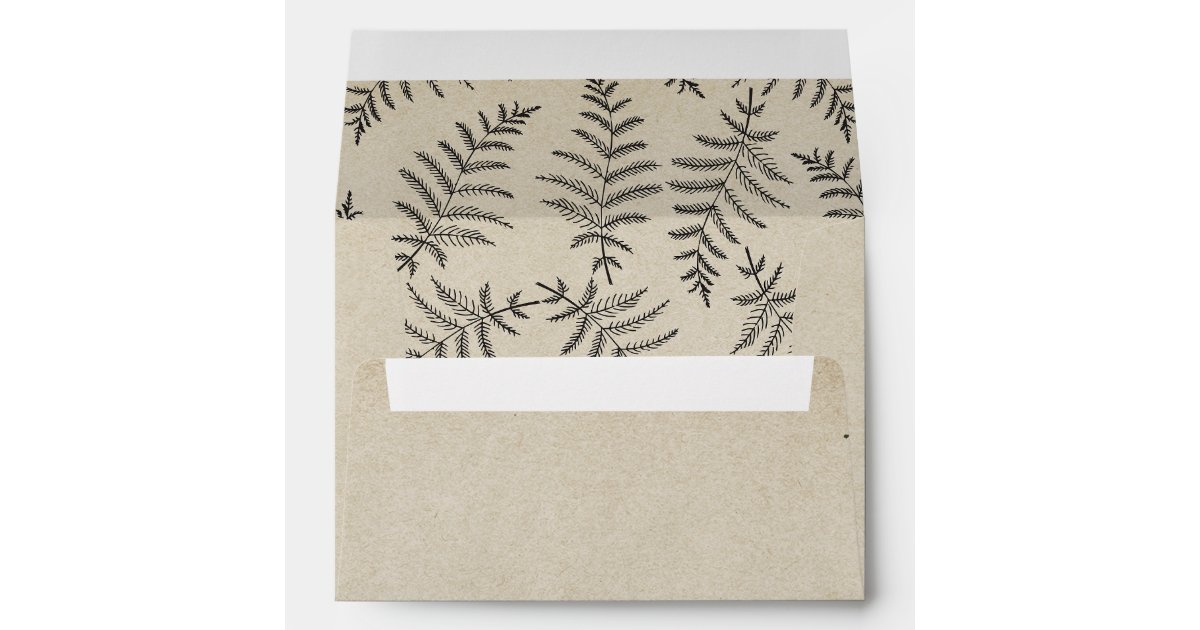 Rustic Woodland Country Wedding Envelope | Zazzle