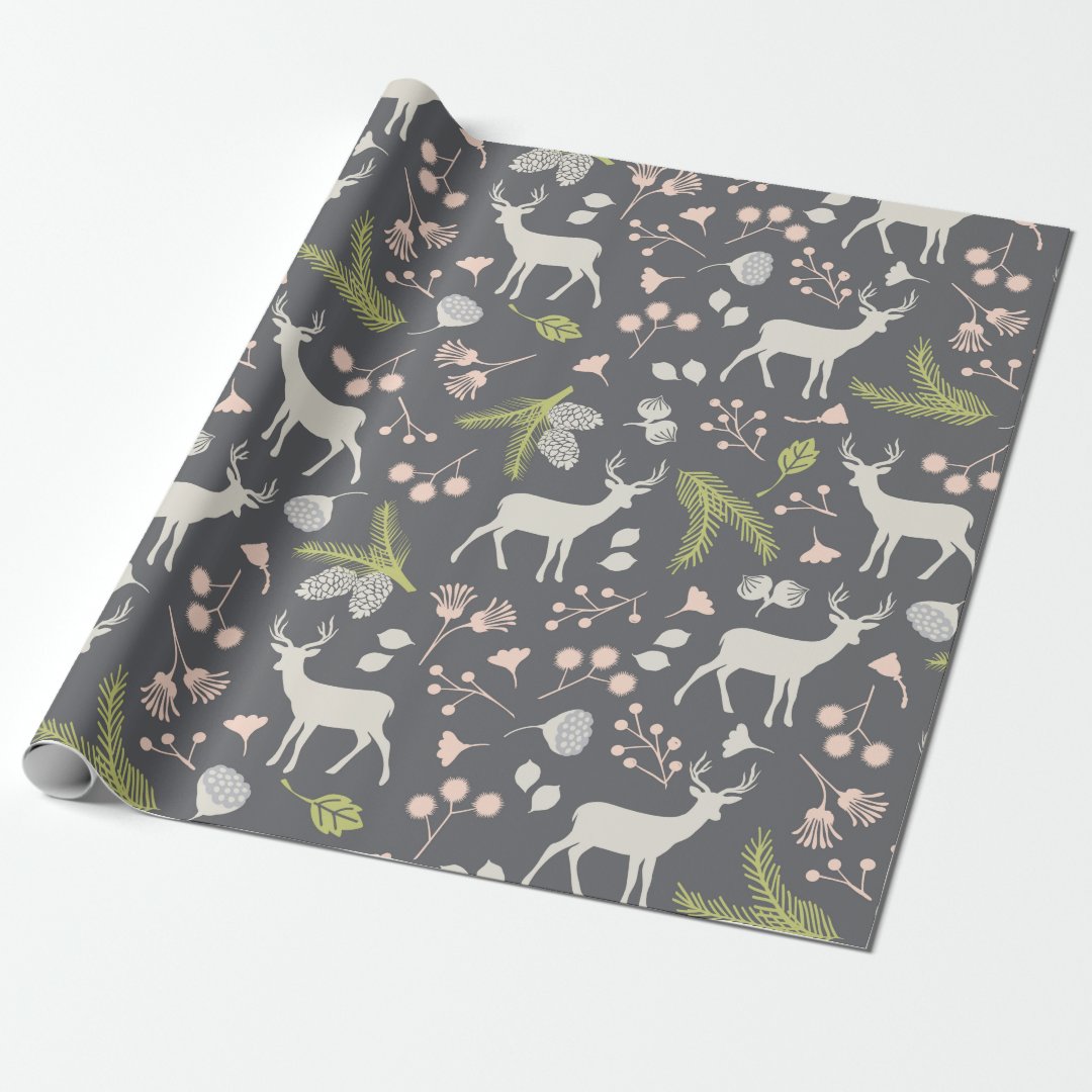 Rustic Woodland Deer Wrapping Paper | Zazzle
