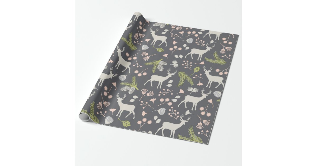 Rustic Woodland Deer Wrapping Paper | Zazzle