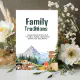 Rustic Woodland Family Traditions baby shower sign | Zazzle