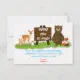 Rustic Woodland Forest Animals Birthday Thank You Card | Zazzle