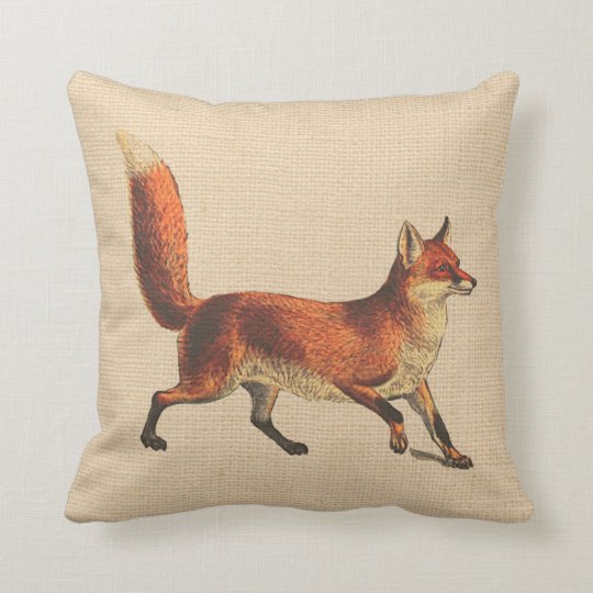 Rustic Woodland Red Fox Pillow | Zazzle.com