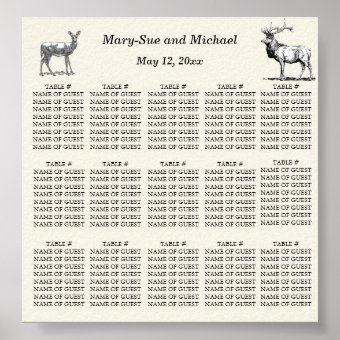 Rustic Woodland Seating Arrangement Poster | Zazzle