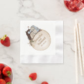 Rustic Woodland Wedding Owl Paper Napkins | Zazzle