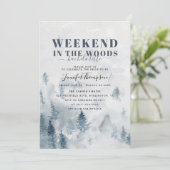 Rustic Woods Cabin Bachelorette Weekend Itinerary Invitation | Zazzle