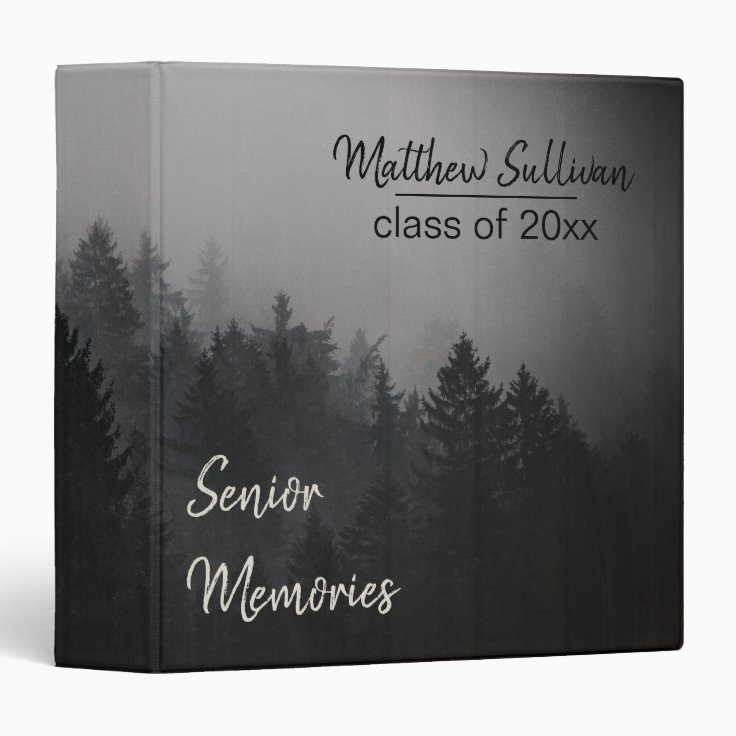 Rustic Woodsy Class Graduation Senior Memories 3 Ring Binder | Zazzle
