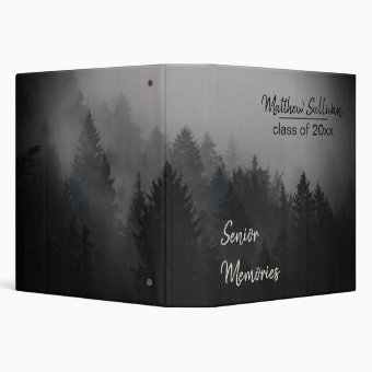 Rustic Woodsy Class Graduation Senior Memories 3 Ring Binder | Zazzle