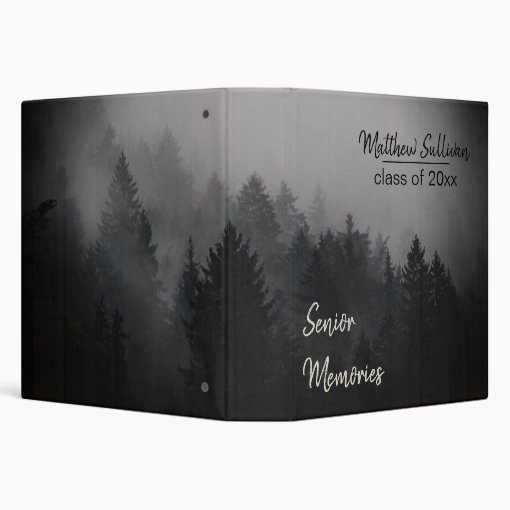 Rustic Woodsy Class Graduation Senior Memories 3 Ring Binder | Zazzle