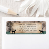 Rustic Woodsy Deer Address Labels | Zazzle
