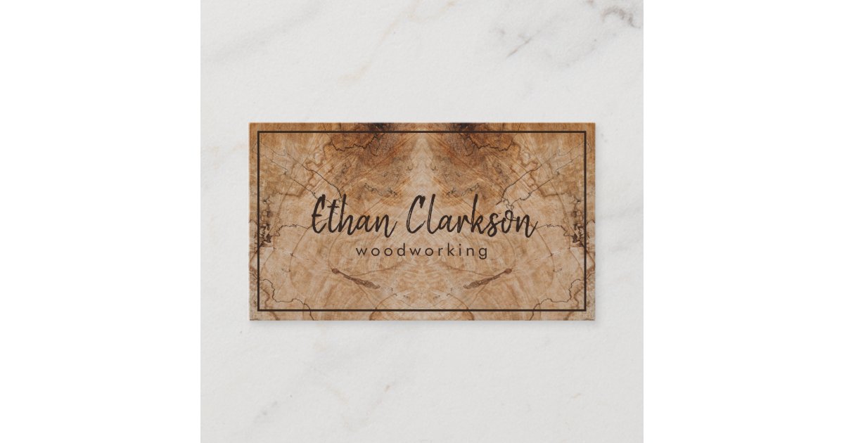 Rustic Woodworker Wood Grain Business Card | Zazzle