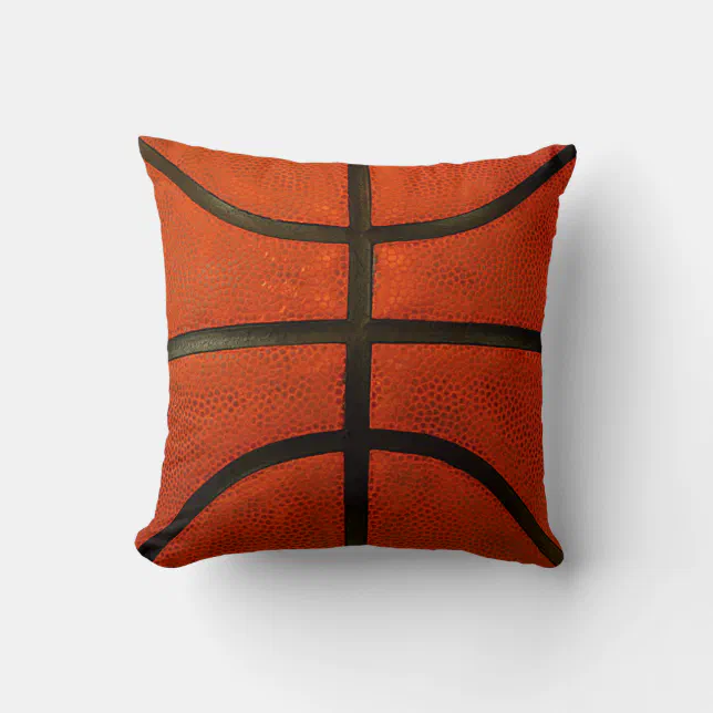 Rustic Worn Basketball Throw Pillow | Zazzle