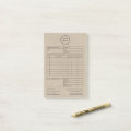 rustic wreath brown paper post-it notes | Zazzle