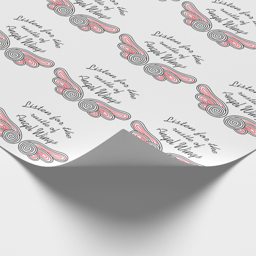Rustle of Angel Wings Wrapping Paper | Zazzle