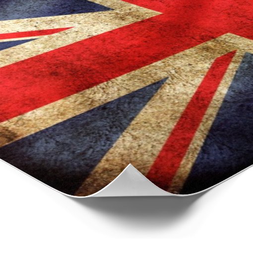 Rusty British Flag Poster | Zazzle