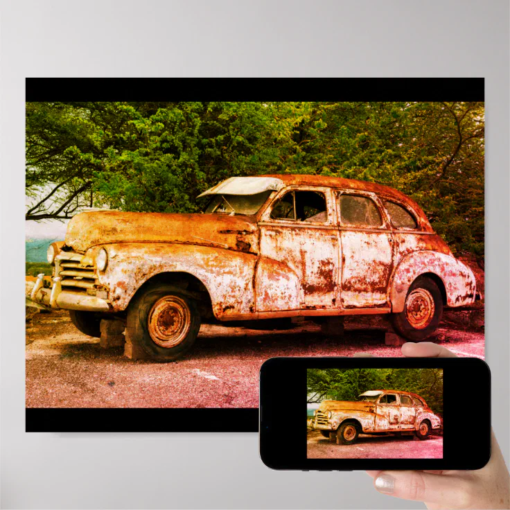 Rusty Classic Car Poster | Zazzle